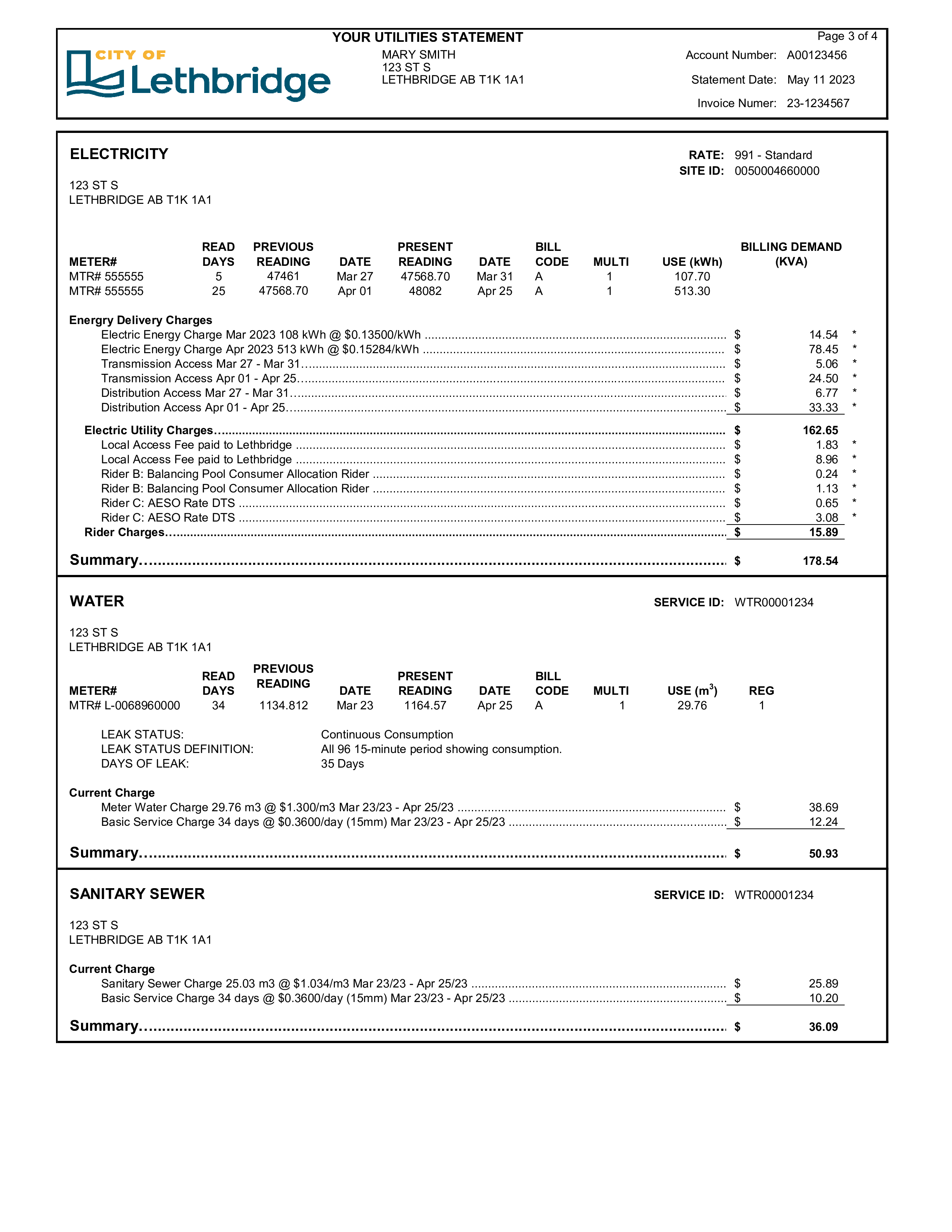 Utility Rates | City of Lethbridge